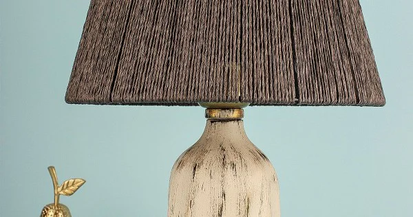 Faire Handmade Seramik Abajur Gri